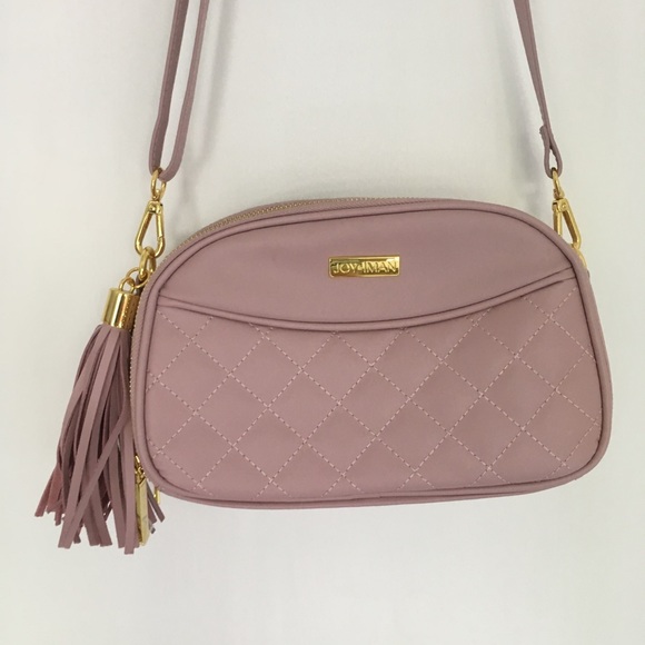 Joy & Iman | Bags | Quilted Leather Crossbody Purse With Tassle | Poshmark